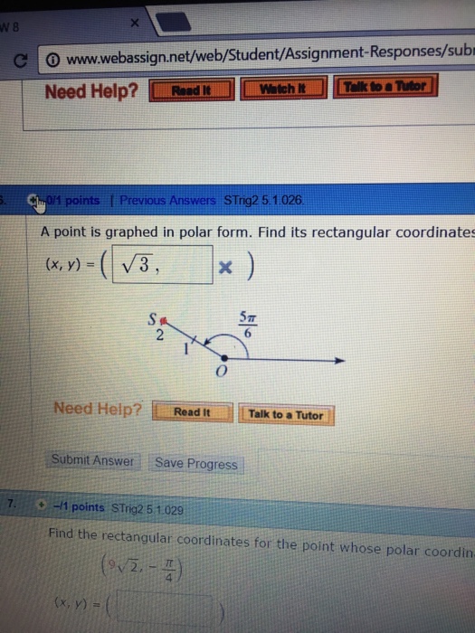 Solved A point is graphed in polar form. Find its | Chegg.com
