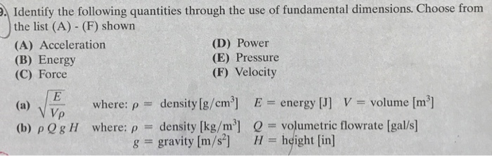 Solved Identify the following quantities through the use of | Chegg.com