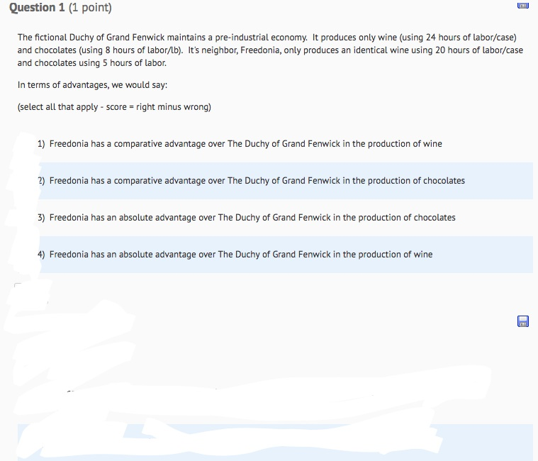 Solved The fictional Duchy of Grand Fenwick maintains a | Chegg.com