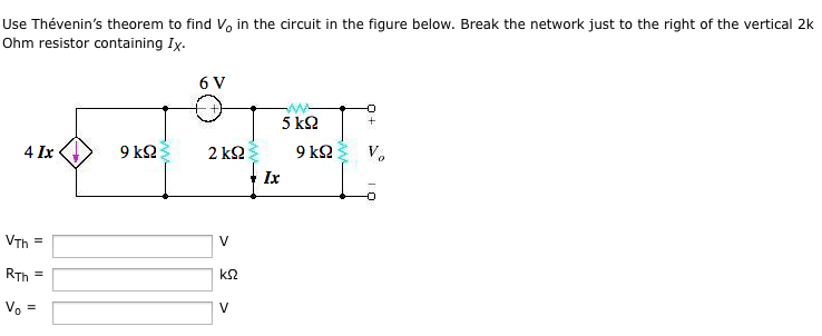 Solved Use Thevenin's theorem to find V_o in the circuit in | Chegg.com