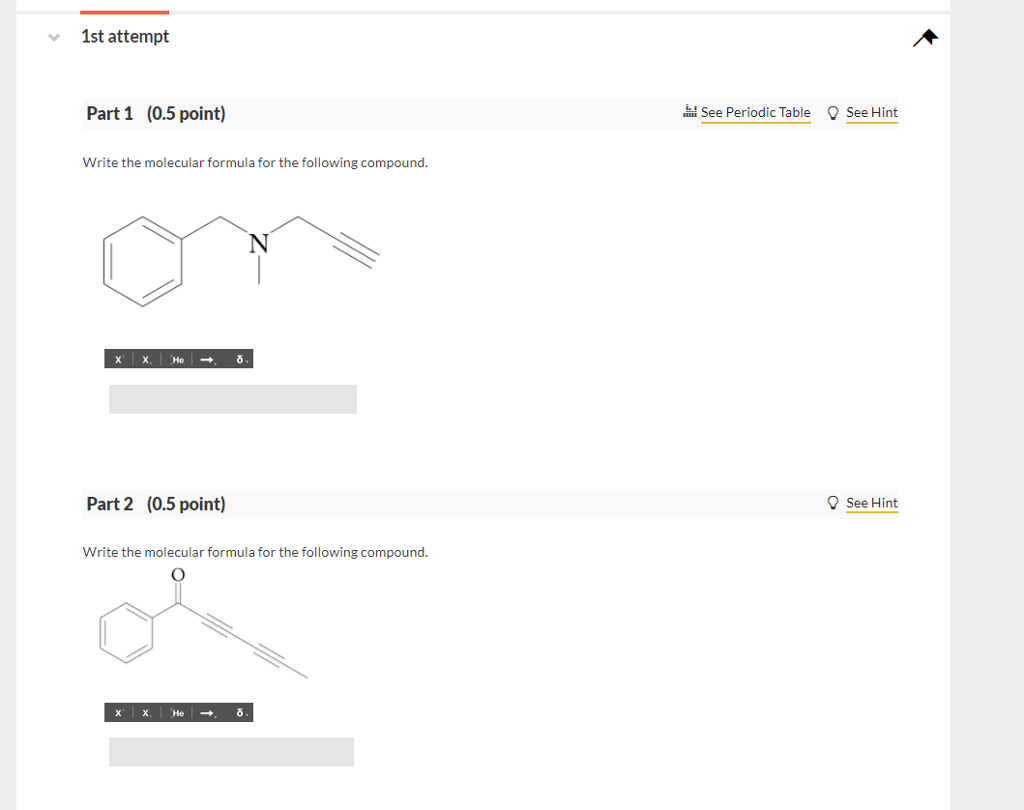 Solved 1st attempt Part 1 (0.5 point) 2 See Periodic Table | Chegg.com