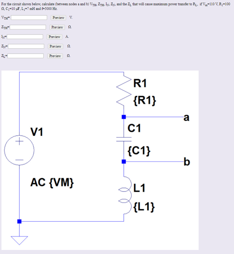 Solved For the circuit shown below, calculate (between nodes | Chegg.com