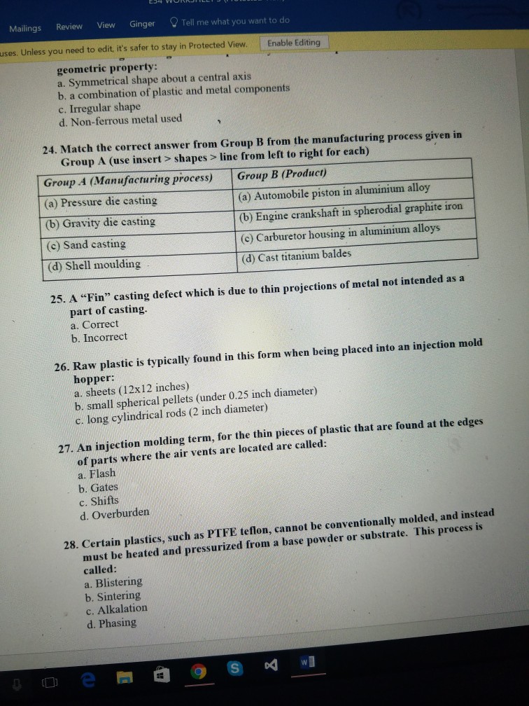 Solved E54 WORKSHEET 3 (Protected View) Word References | Chegg.com