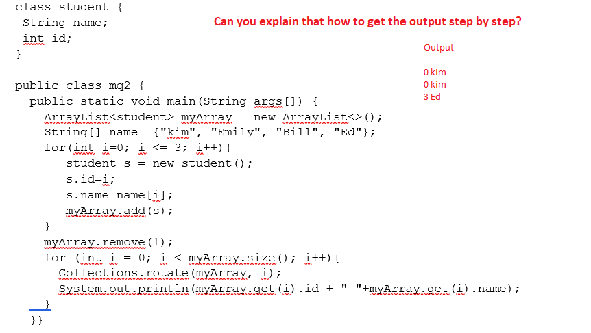 Solved class studentt Can you explain that how to get the | Chegg.com