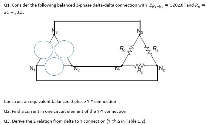 Solved er the following balanced 3-phase delta delta | Chegg.com