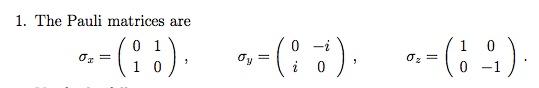 Solved 1. The Pauli matrices ar (0 1 | Chegg.com