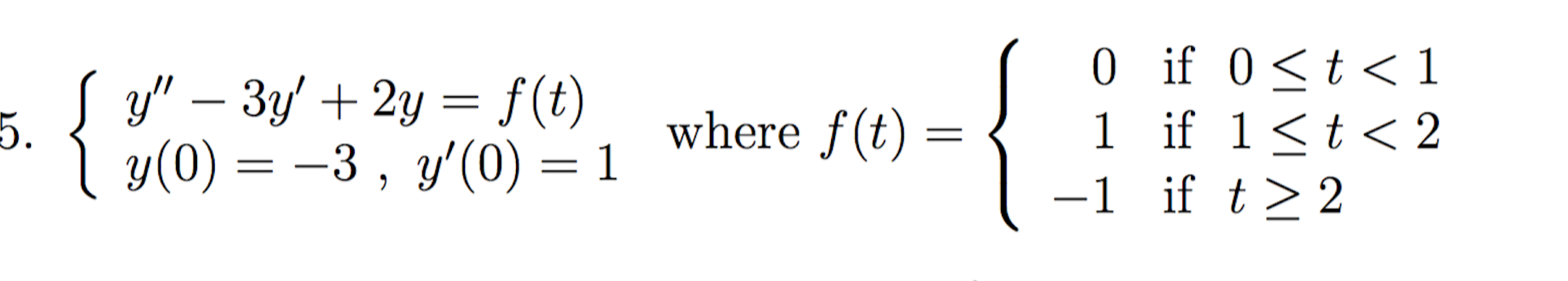 Solved Use the Laplace transform to solve the following | Chegg.com