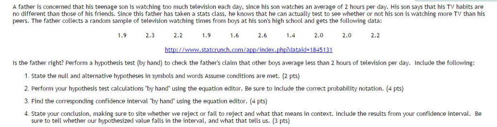Solved Using StatCrunch, verify your results to both the | Chegg.com