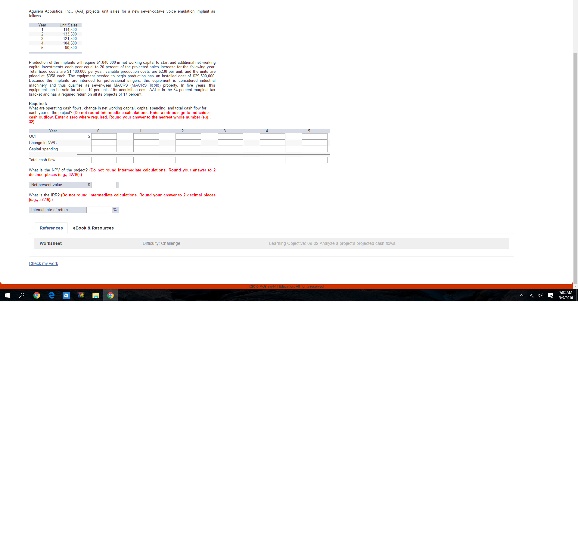 Solved Aguilera Acoustics, Inc., (AAI) projects unit sales | Chegg.com