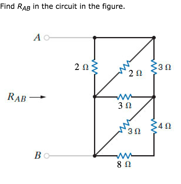 Solved Find RAB in the circuit in the figure 211 3Ω 211 RAB | Chegg.com