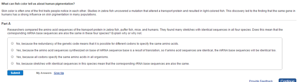 Solved What can fish color tell us about human pigmentation? | Chegg.com