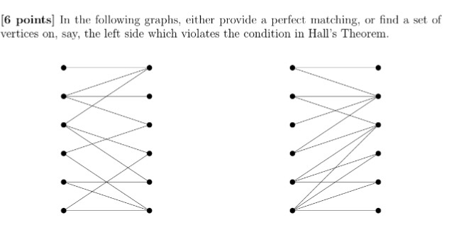 Solved In the following graphs, either provide a perfect | Chegg.com