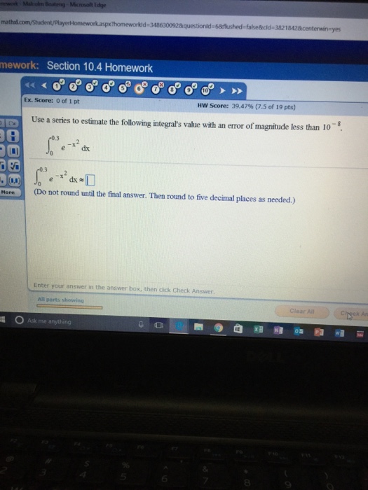 Solved Use a series to estimate the following integral's | Chegg.com