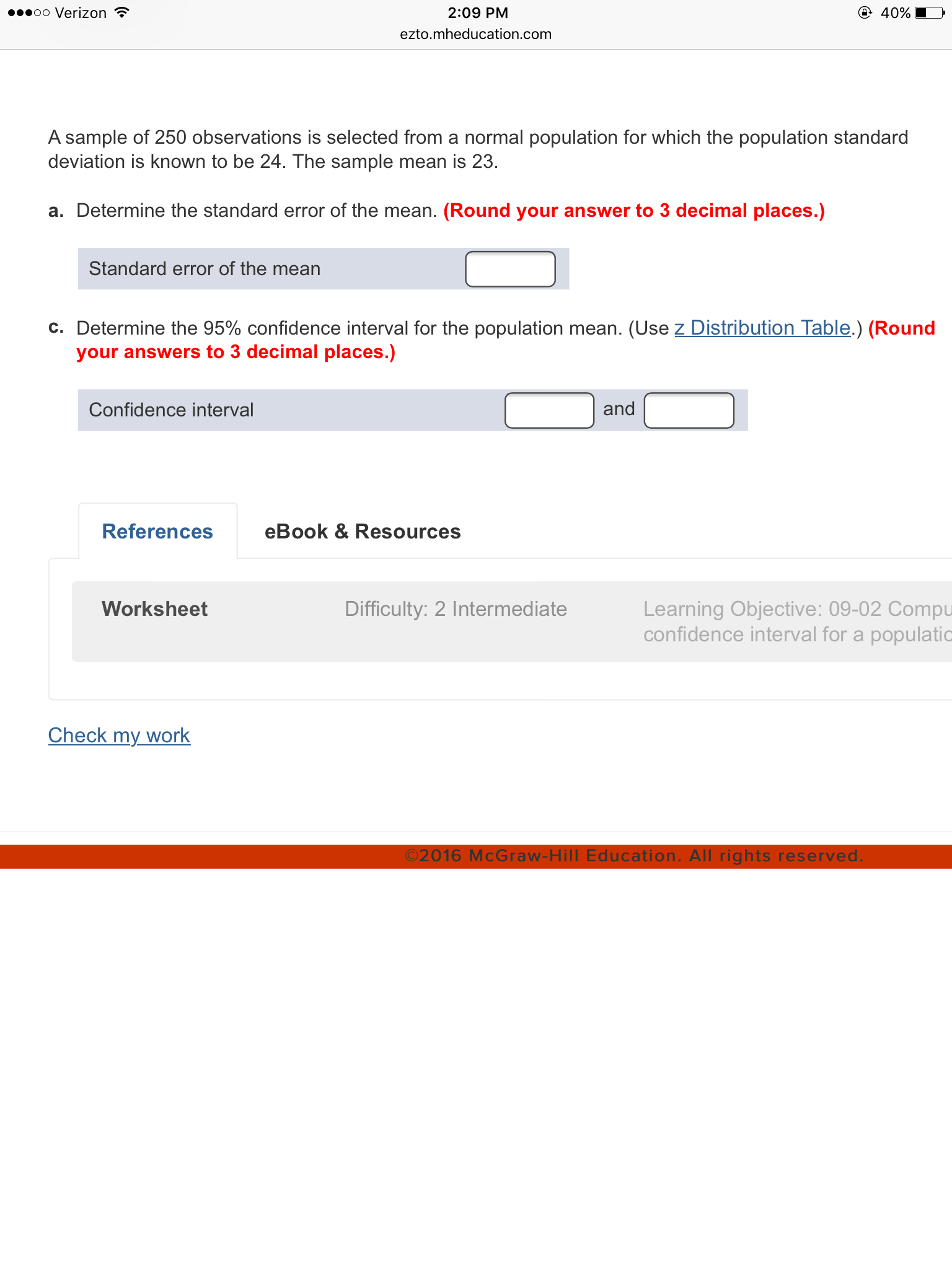 Solved A sample of 250 observations is selected from a | Chegg.com