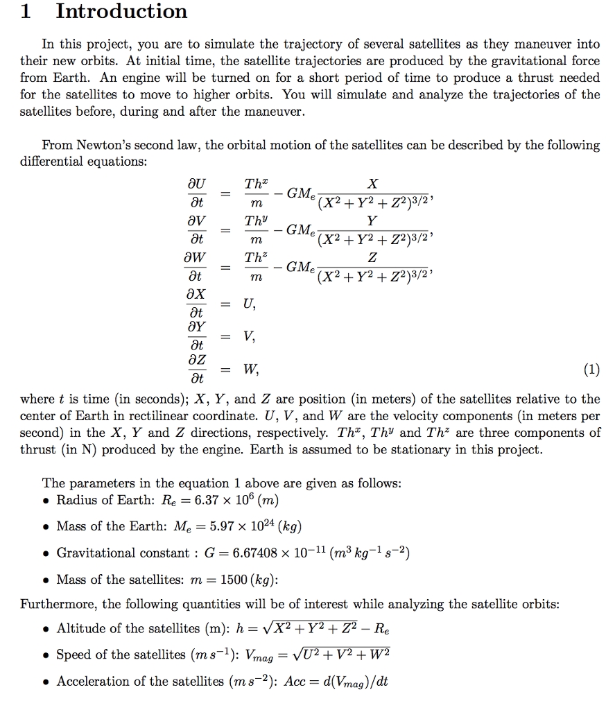 1 Introduction In this project, you are to simulate | Chegg.com
