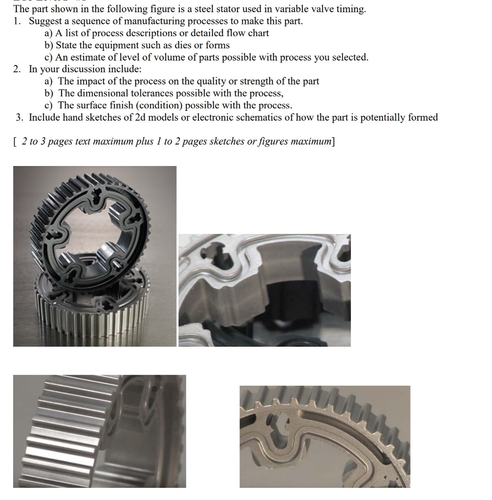 Solved The part shown in the following figure is a steel | Chegg.com