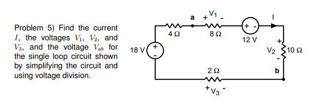 Solved Find the current 1, the voltages V_1, V_2, and V_3, | Chegg.com