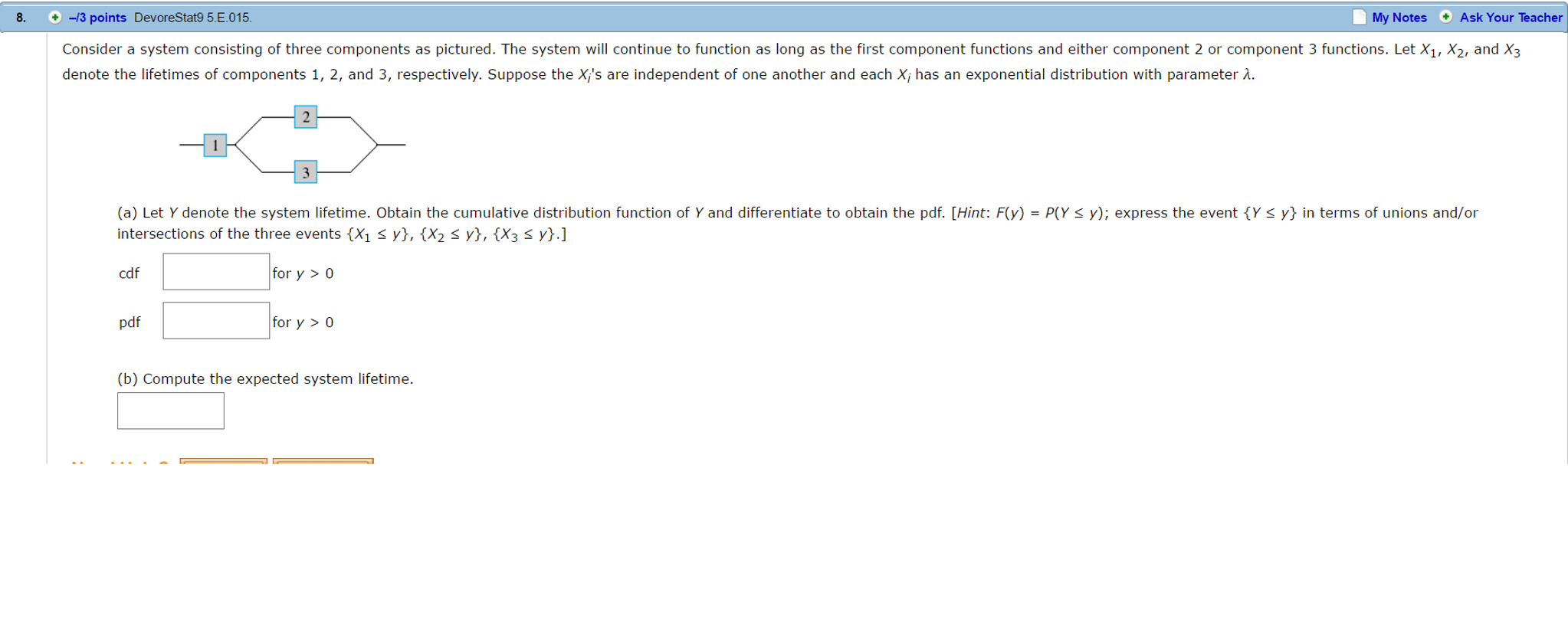 Solved Consider a system consisting of three components as | Chegg.com Solved Consider a system consisting of three components as | Chegg.com