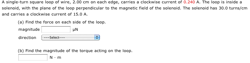 Solved A single-turn square loop of wire, 2.00 cm on each | Chegg.com