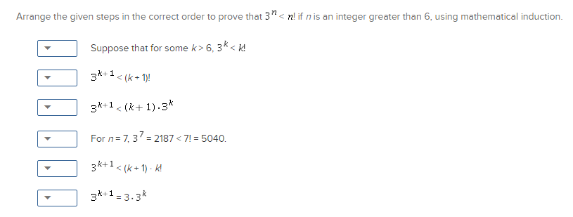 Solved Arrange the given steps in the correct order to prove | Chegg.com