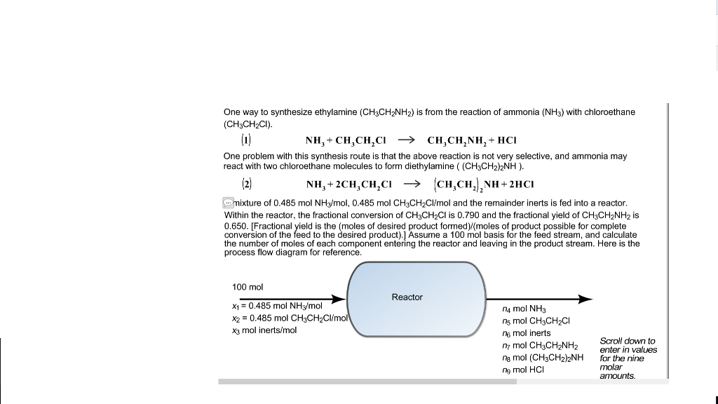Solved One way to synthesize ethylamine (CH3CH2NH2) is from | Chegg.com