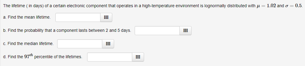 Solved The lifetime (in days) of a certain electronic | Chegg.com