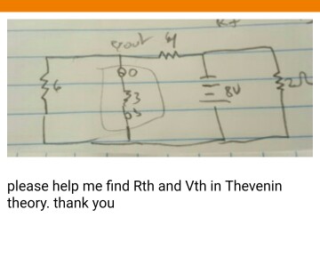 Solved Find Rth and Vth in Thevenin theory. | Chegg.com