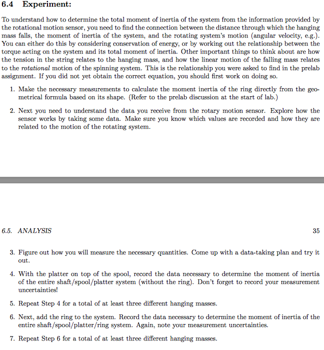 Solved Rotational Dynamics Prelab Assignment: Read the | Chegg.com