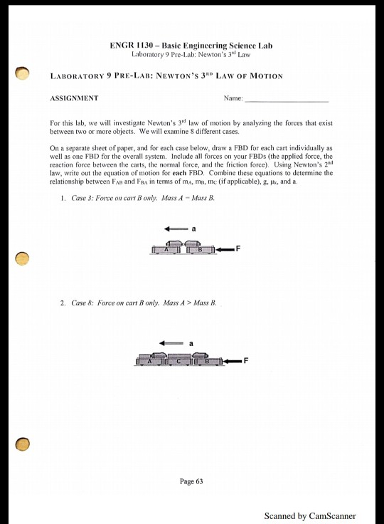 Solved ENGR 1130 Basic Engineering Science Lab Laboratory 9 | Chegg.com