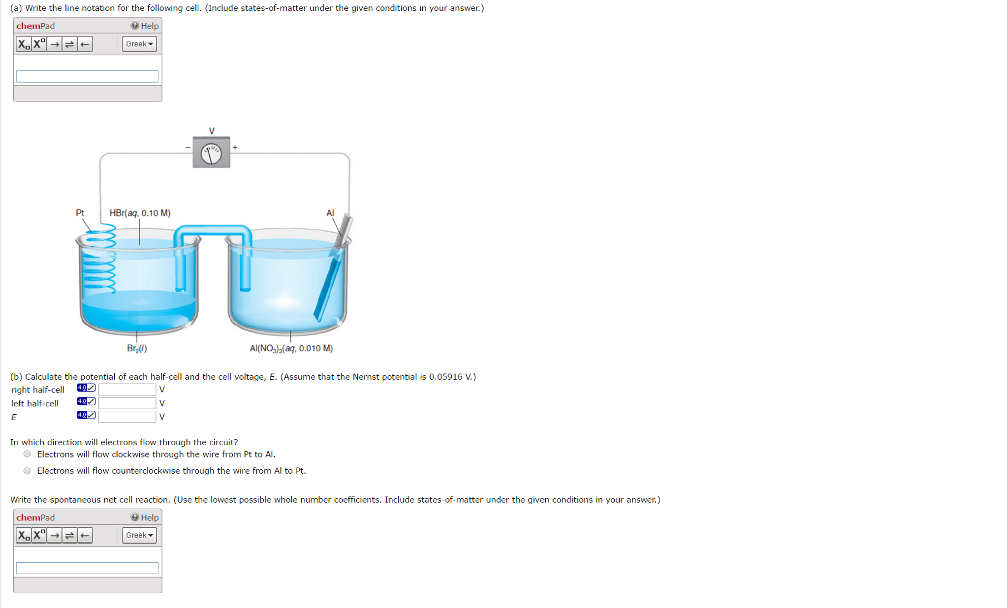 Solved Write the line notation for the following cell. | Chegg.com