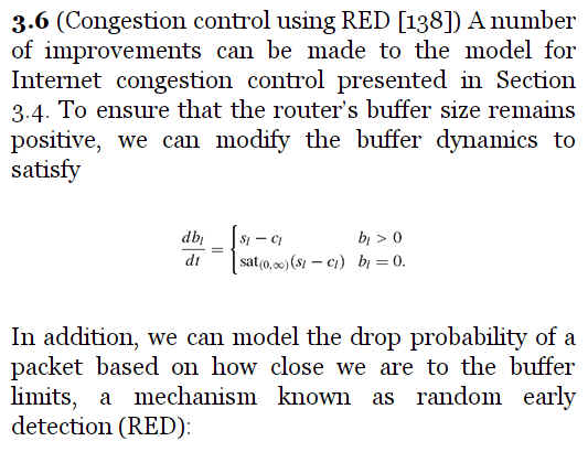 written: (Congestion control using RED [138]) A | Chegg.com