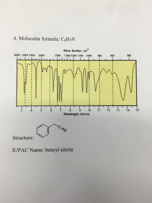 Solved 4. Molecular formula: C&H,N .cm 4000 3000 2500 2000 | Chegg.com