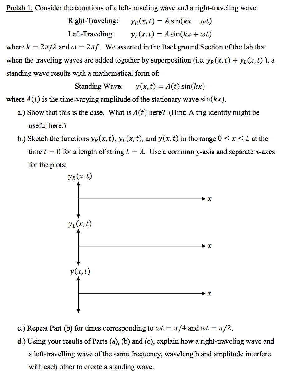 Solved Consider the equations of a left-traveling wave and a | Chegg.com
