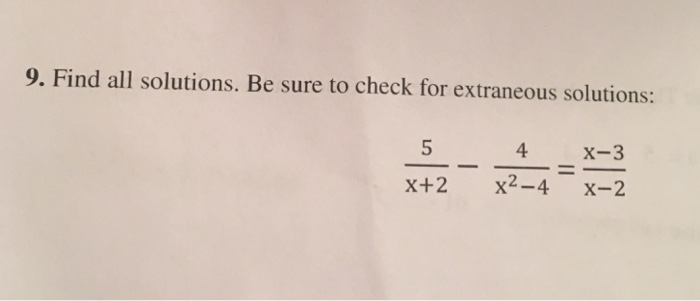 Solved Find all solutions. Be sure to check for extraneous | Chegg.com