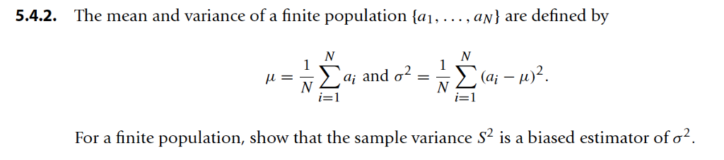 Solved The Mean And Variance Of A Finite Population {a1