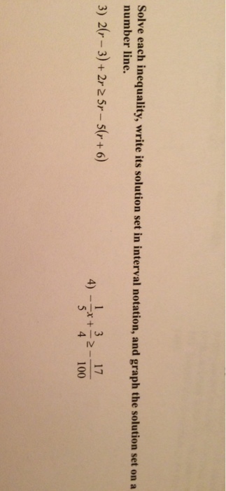 Solved Solve Each Inequality Write Its Solution Set In 0053