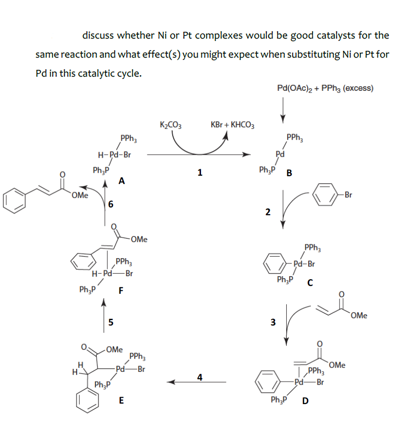 The catalytic cycle below describes a typical Heck | Chegg.com