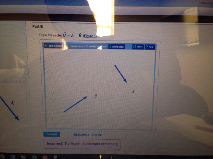 Solved Draw the vector C = A - B. (Figure 1) | Chegg.com