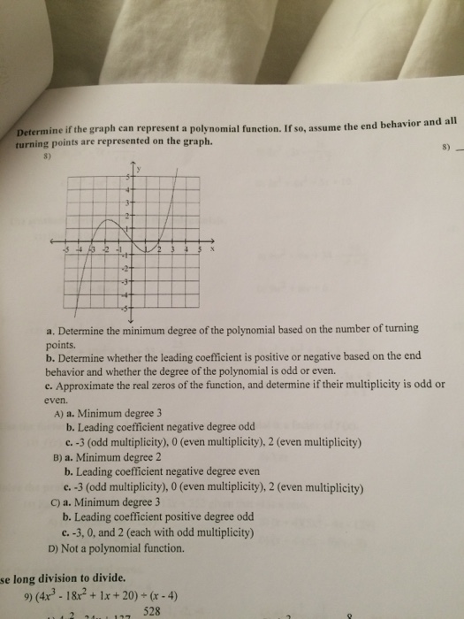 Solved Determine if the graph can represent a polynomial | Chegg.com