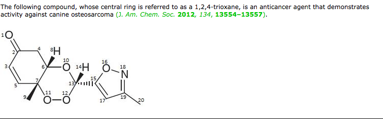Solved The following compound, whose central ring is | Chegg.com