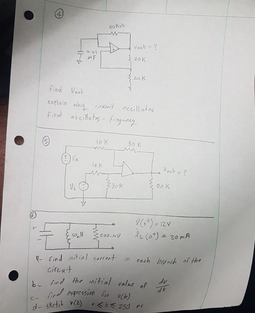 Solved 50 Kn Vout? 201く 2a K find Vout explain wh cirauit | Chegg.com