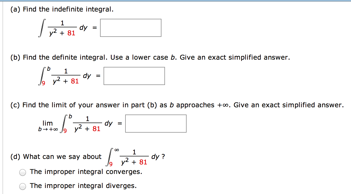 Solved A Find The Indefinite Integral B Find The