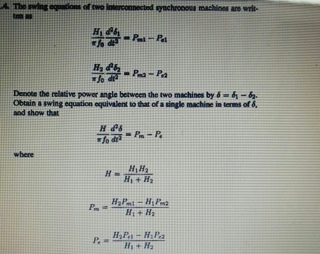 Solved Denote the relative power angle between the two | Chegg.com