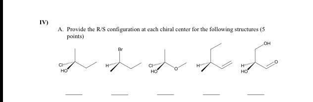 Solved Provide the r/s configuration at each chiral center | Chegg.com