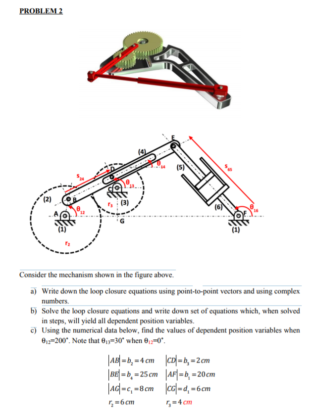 Solved 65 (6 12 Consider the mechanism shown in the figure | Chegg.com