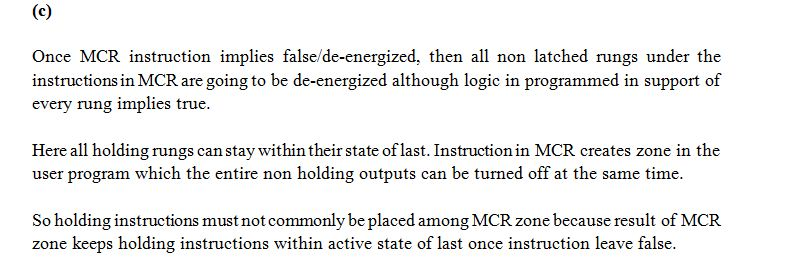 (Solved) - a. Two MCR output instructions are to be programmed to ...