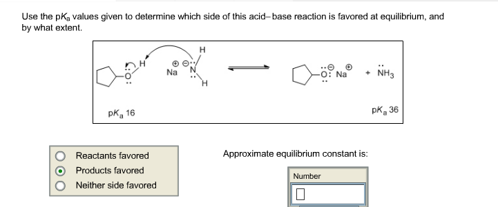 Solved Use the pK_a values given to determine which side of | Chegg.com