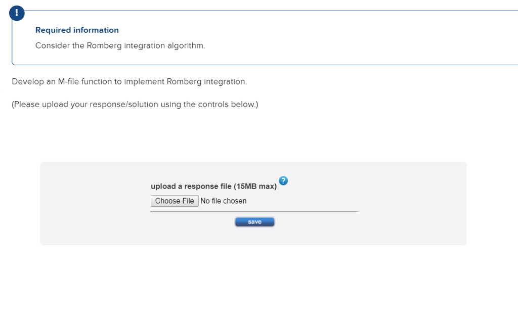Solved Required information Consider the Romberg integration | Chegg.com