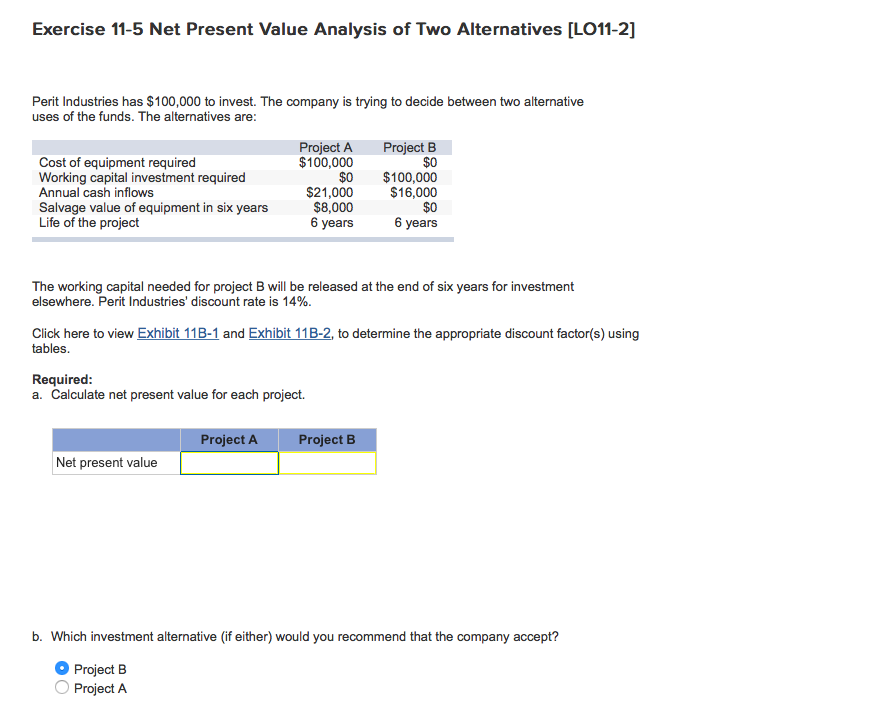 Solved Net Present Value Analysis of Two Alternatives Perit | Chegg.com