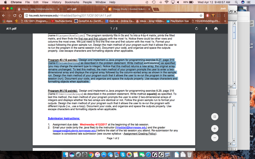 Computer Science Archive | April 12, 2017 | Chegg.com